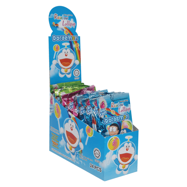 Big Foot Rainbow Doraemon Lollipop (24 pcs) - Nicko Jeep Manufacture ...